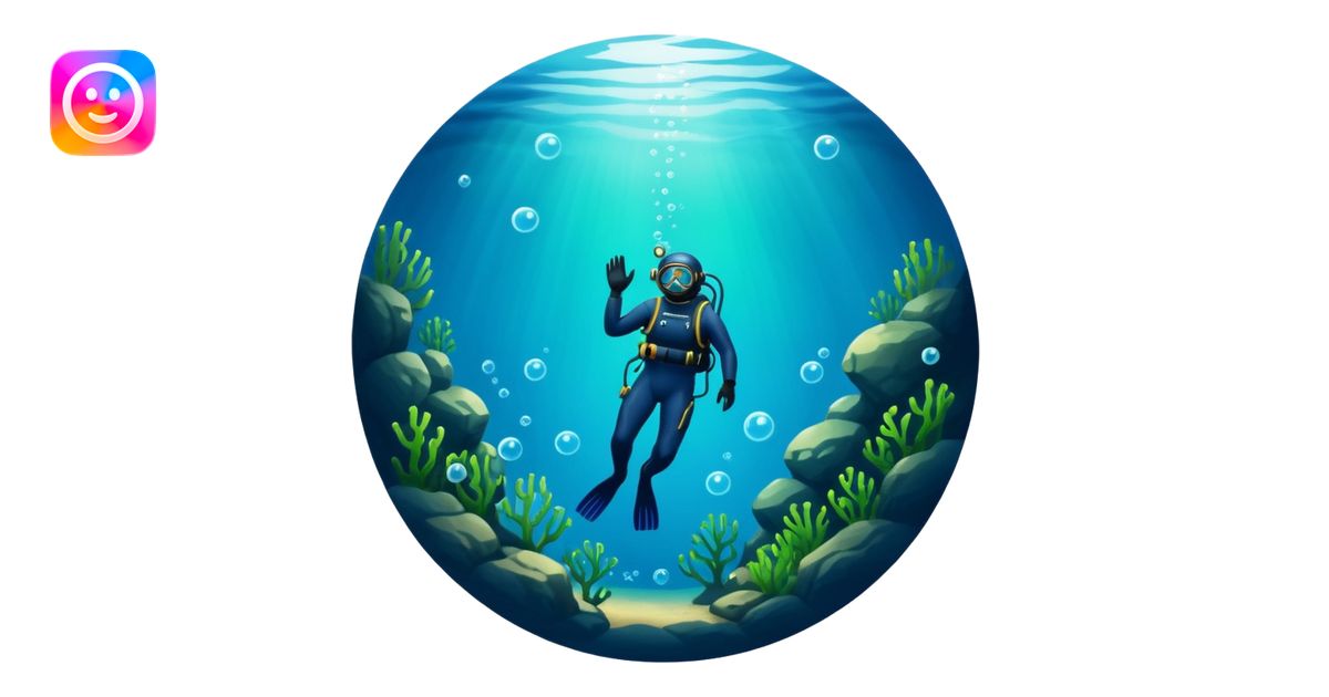Cave Divers logo based on name and colors emoji | AI Emoji Generator
