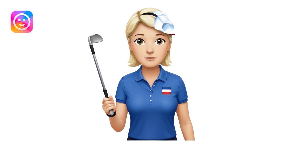 Marine Le Pen qui fait du golf emoji | AI Emoji Generator