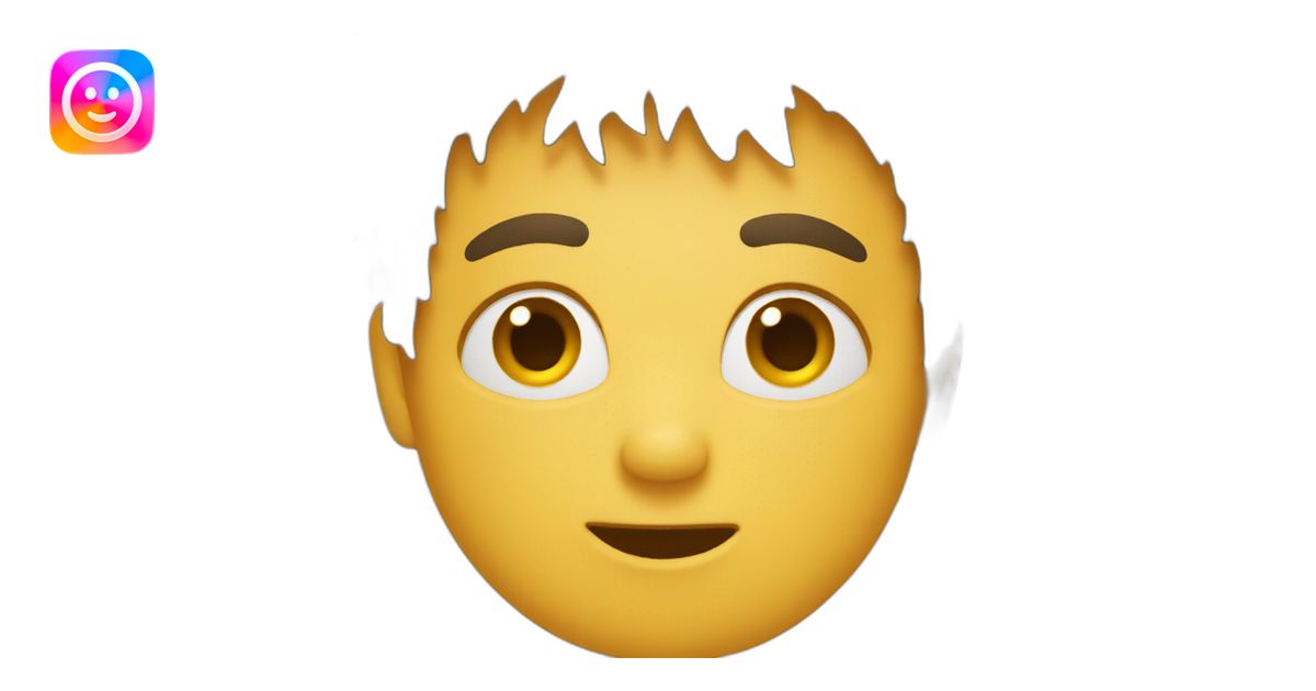frazzled emoji no hair emoji | AI Emoji Generator