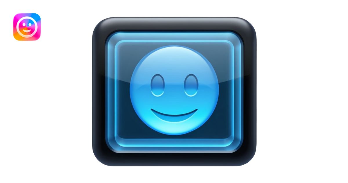 Holographic Display + blue text field emoji | AI Emoji Generator