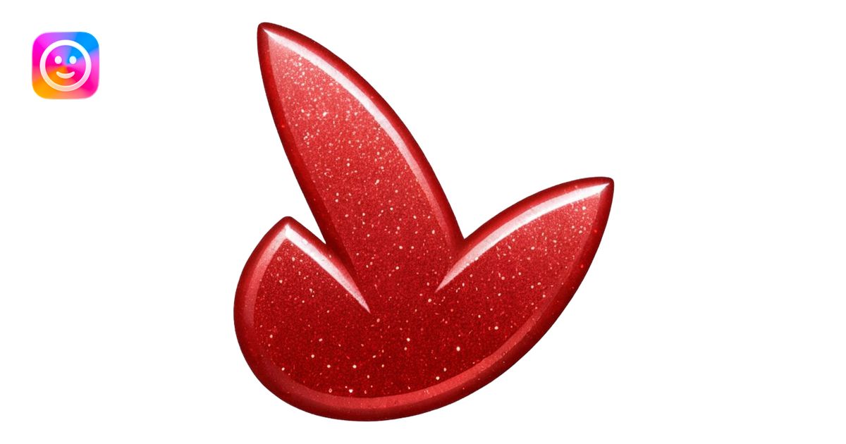 red glitter check mark emoji | AI Emoji Generator