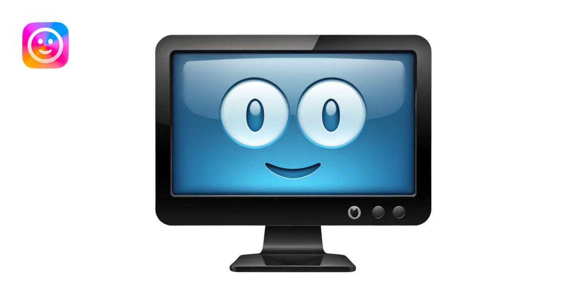 Modern computer monitor emoji | AI Emoji Generator