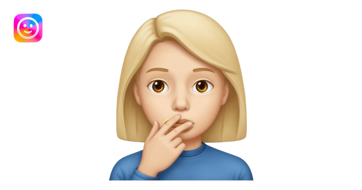 Silent face, shushing emoji | AI Emoji Generator