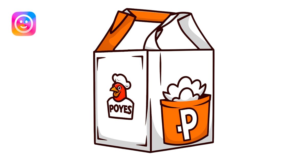 Popeyes 8-piece chicken box image | AI Emoji Generator