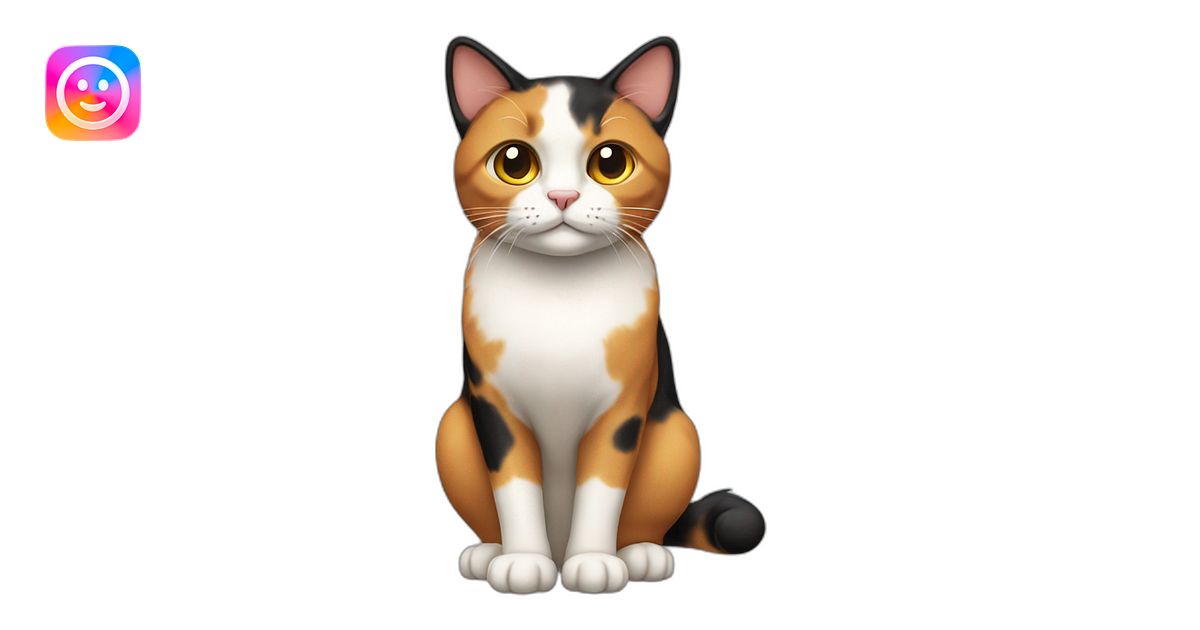 Calico Cat Full Body emoji | AI Emoji Generator
