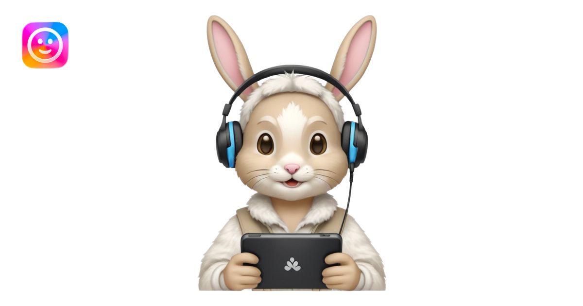 gamer bunny emoji | AI Emoji Generator