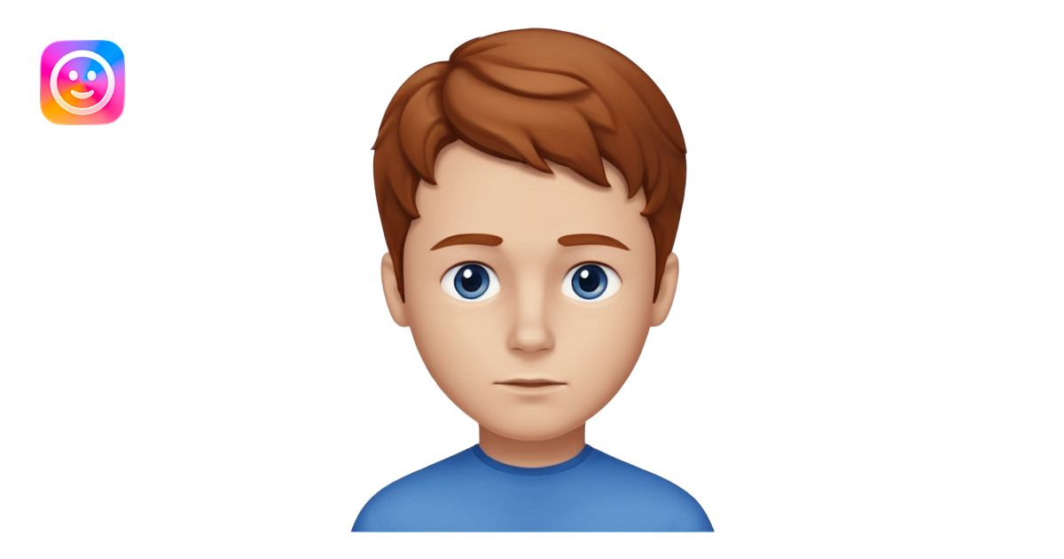 Please generate a portrait of a boy. He has light brown to reddish ...