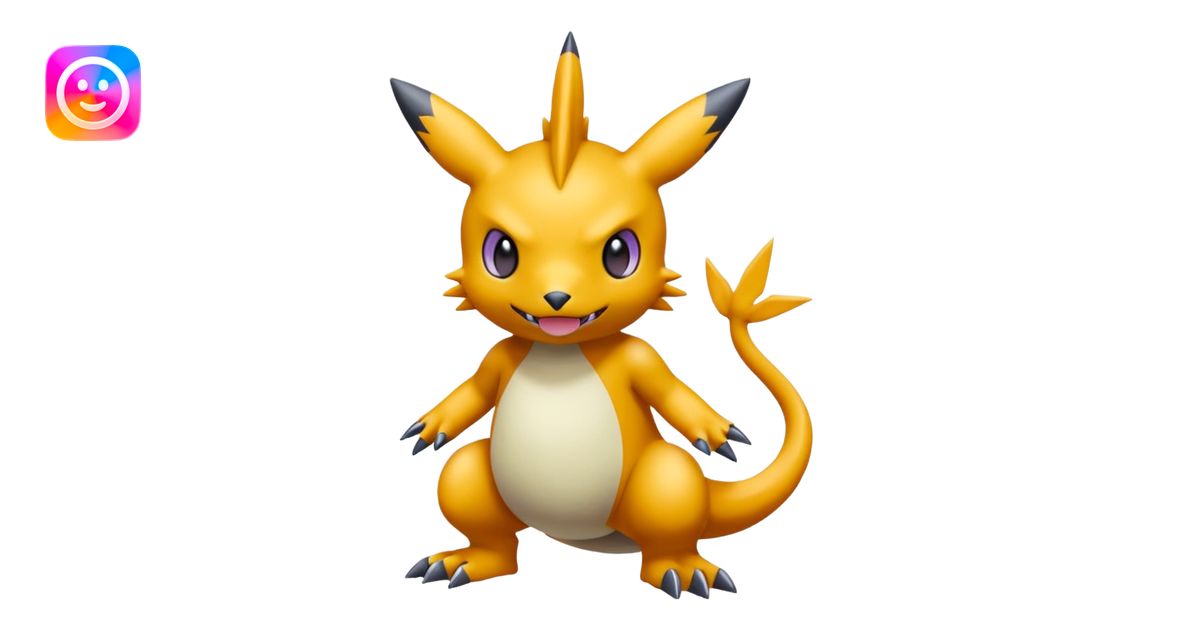 randomly-colored edgy kawaii Fakémon-Pokémon-Digimon-creature (full ...