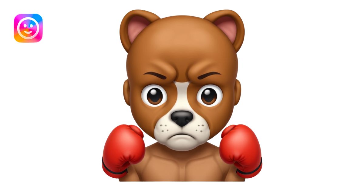 Boxer, calm emoji | AI Emoji Generator