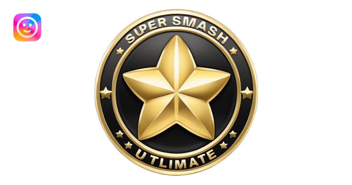 give me the logo of super smash bros ultimate emoji | AI Emoji Generator