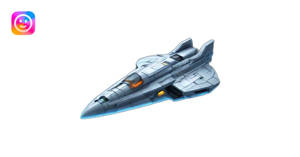 SHMUP spaceship emoji | AI Emoji Generator