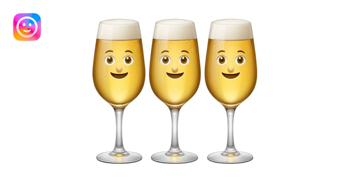 Halal alcohol and glasses emoji | AI Emoji Generator