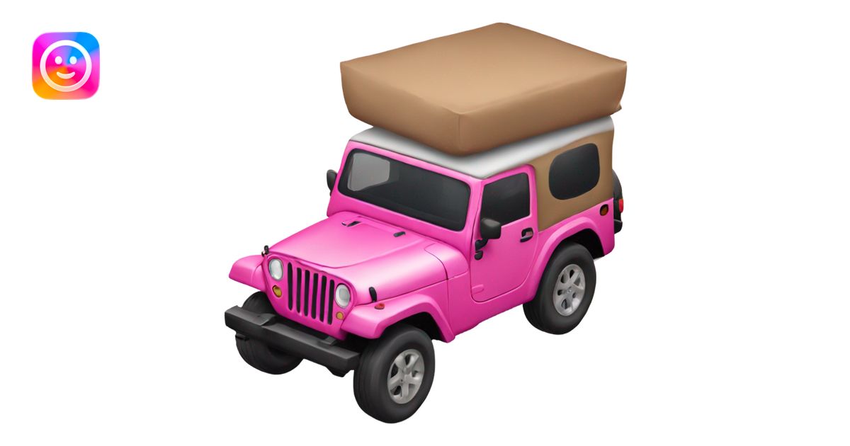 Pink jeep emoji | AI Emoji Generator