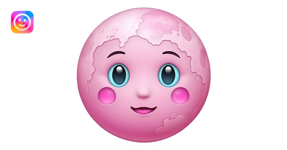 Pink moon emoji | AI Emoji Generator