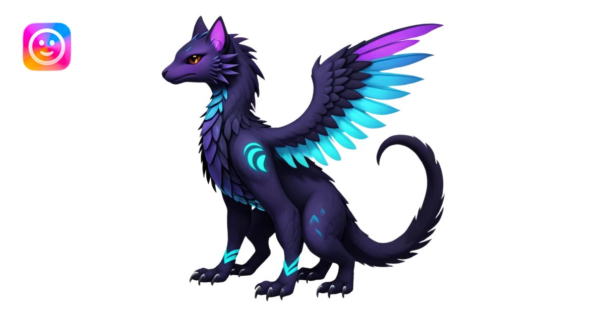 Black Dark Exotic Black, Cyan, Purple, Beaked Feathery Nocturnal Neon ...
