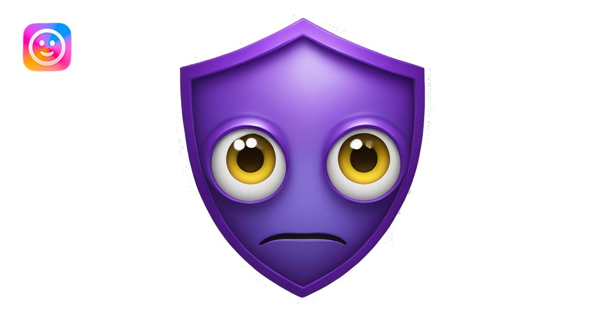 purple discord shield with eye emoji | AI Emoji Generator