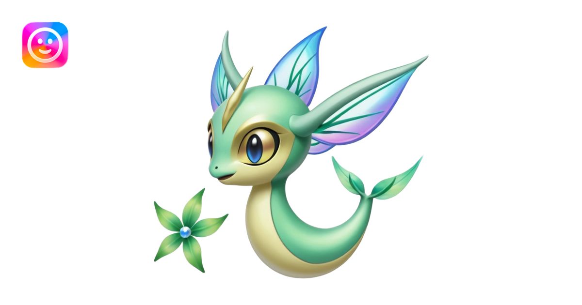 Cresselia-Celebi-Virizion-Palkia-fusion emoji | AI Emoji Generator