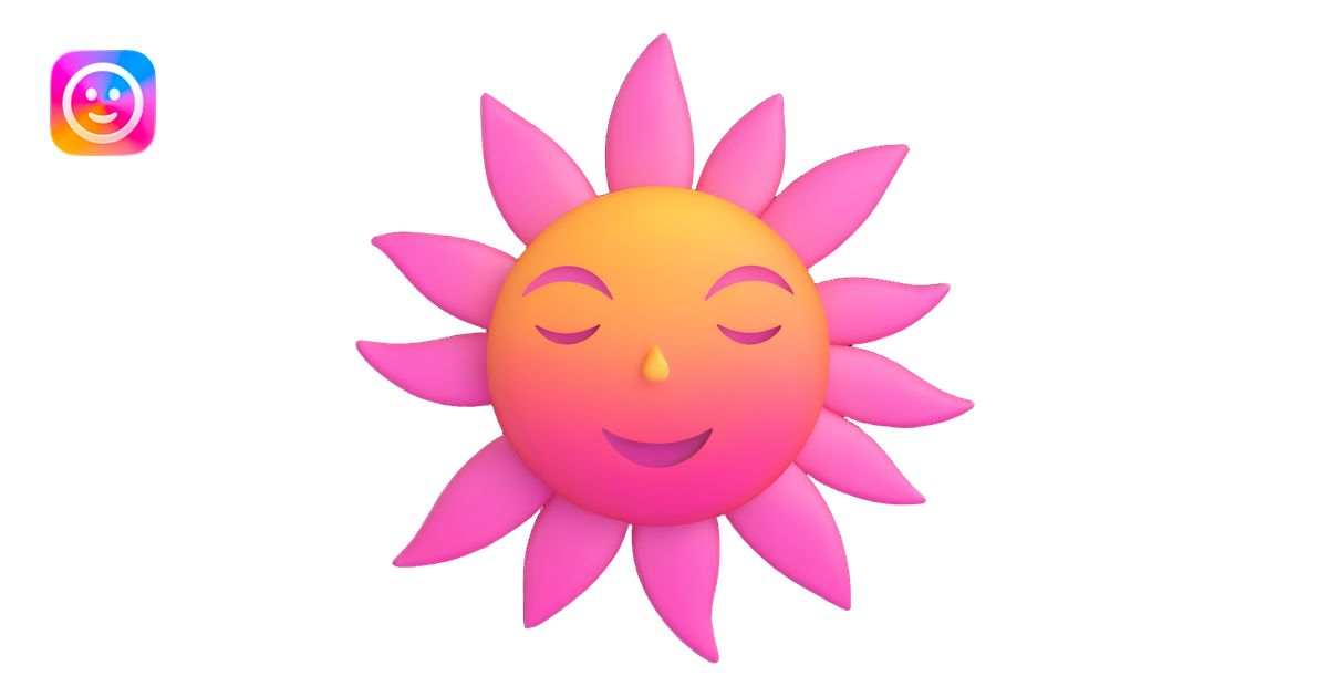 pink sun emoji | AI Emoji Generator