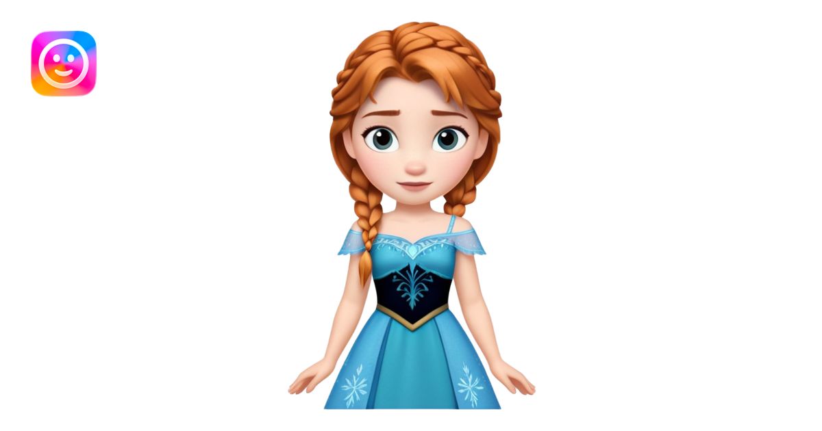 Anna from Frozen Disney character emoji | AI Emoji Generator
