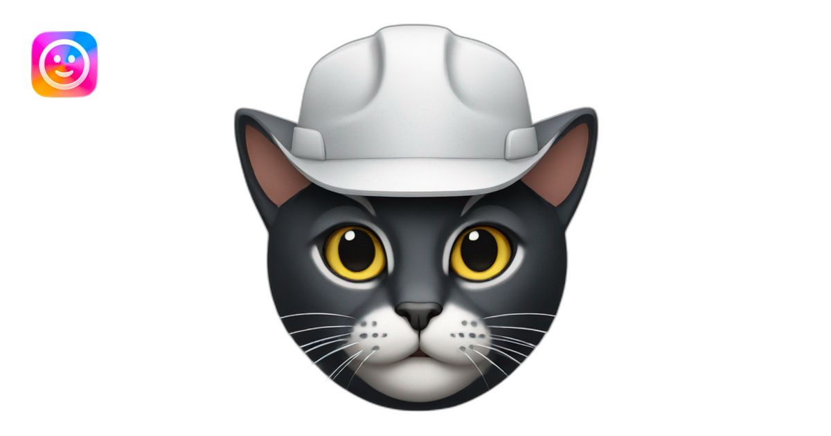 technician cat with black hat emoji | AI Emoji Generator