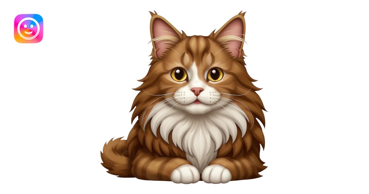 a maine coon cat farting emoji | AI Emoji Generator