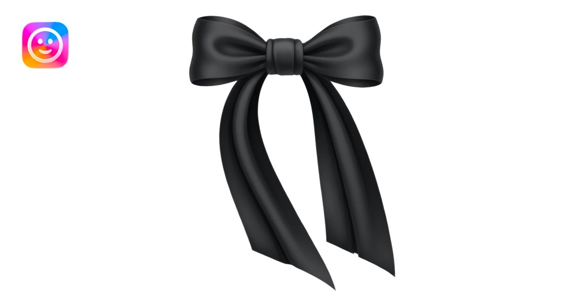 🎗️ this ribbon just one turn for honouring dead people but black emoji ...