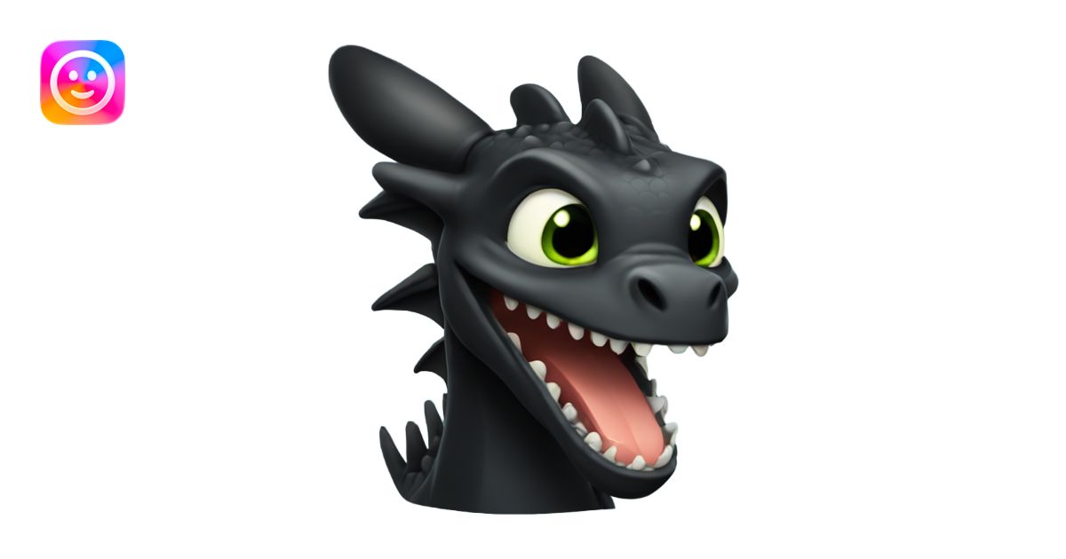 Toothless Dragon emoji | AI Emoji Generator