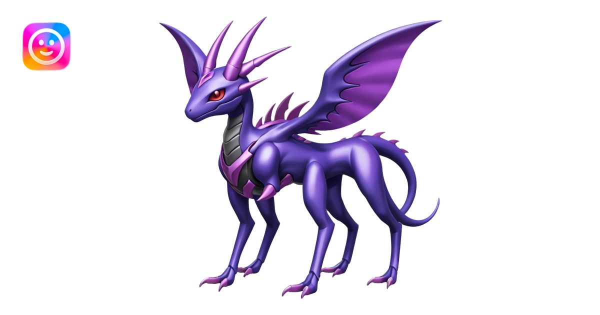 Genesect-Miraidon-Lunala-Fakémon-hybrid-creature (full body) emoji | AI ...