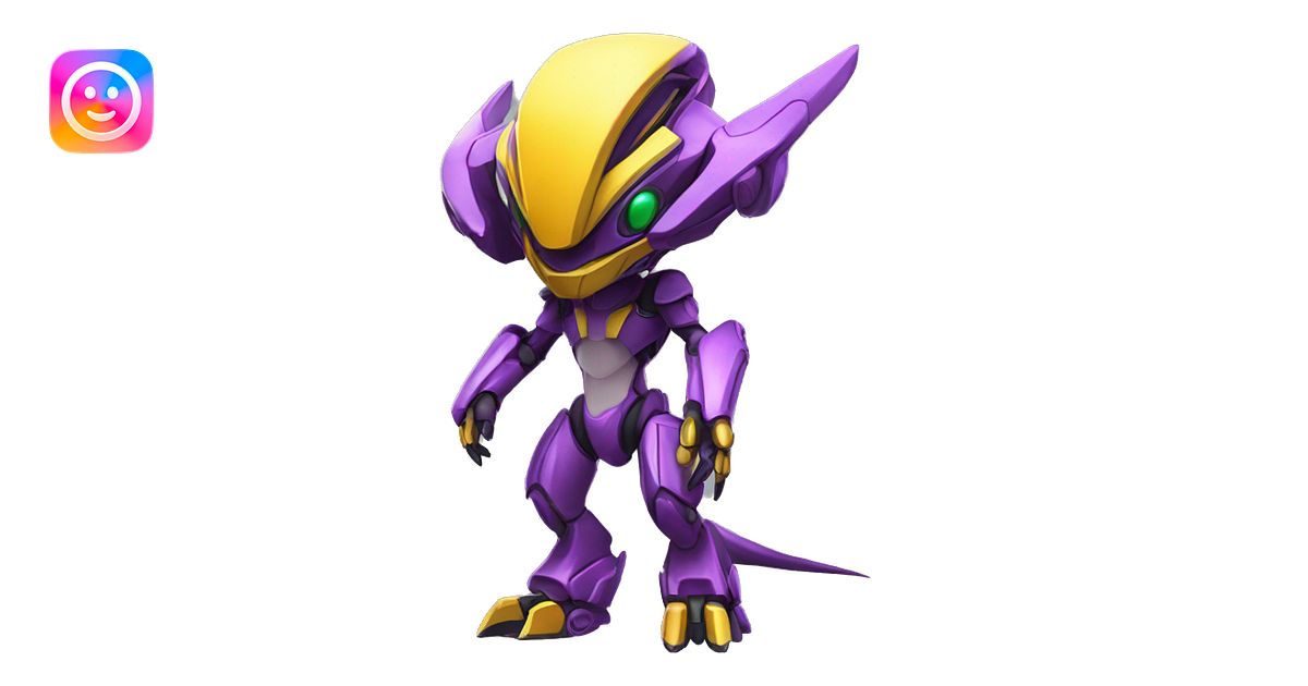 a Genesect-Raptor-Fakémon—hybrid with a futuristic visor-helmet full ...