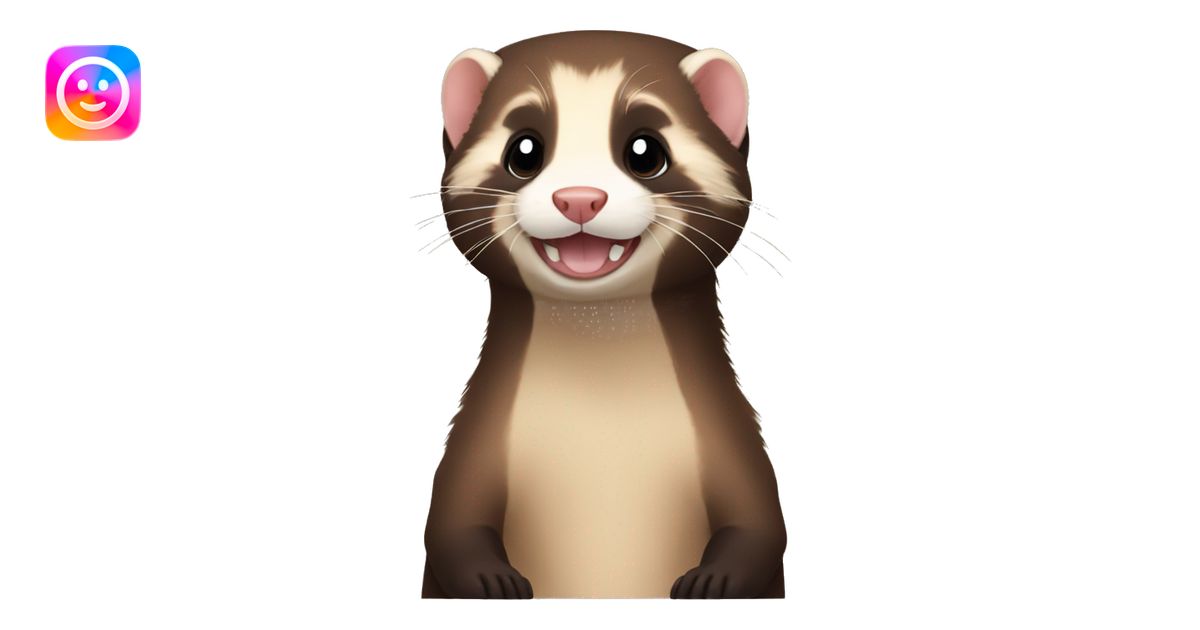 Sable mitt ferret emoji | AI Emoji Generator