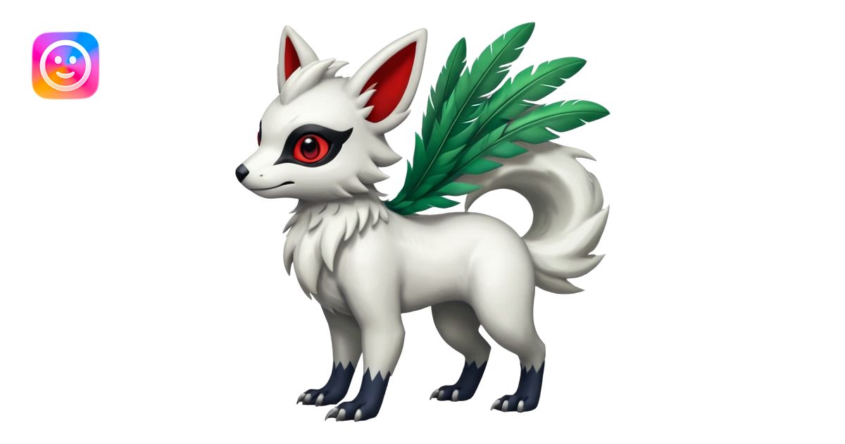Shiny Linoone-Absol-Trico-Hybrid (Full body) emoji | AI Emoji Generator