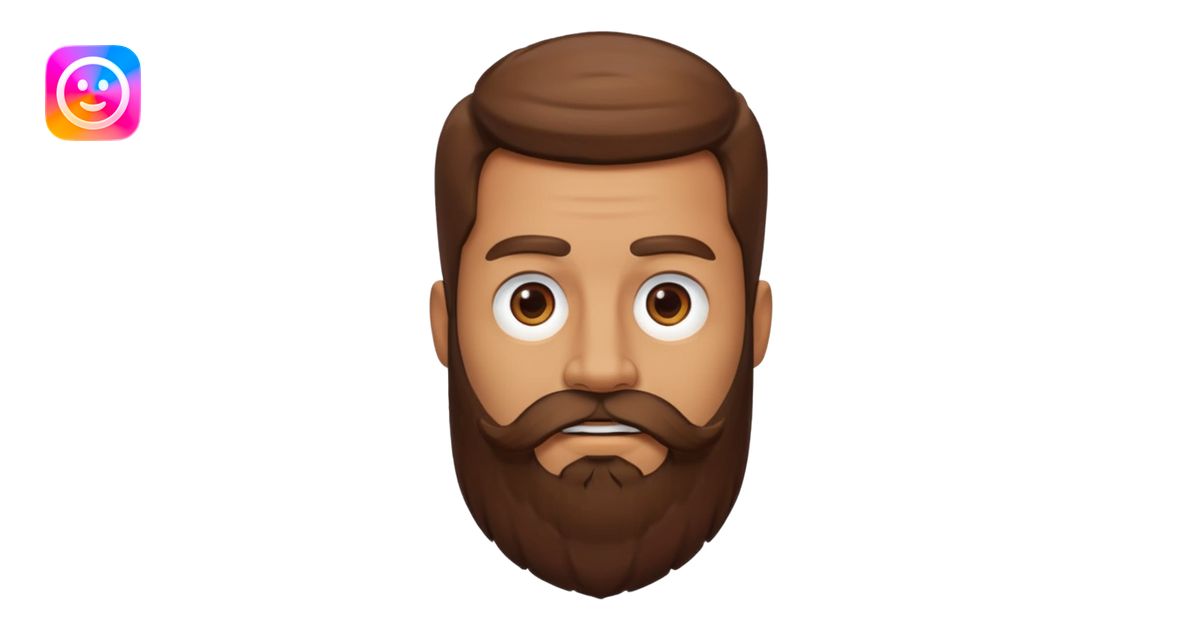 Guy with a really huge beard emoji | AI Emoji Generator