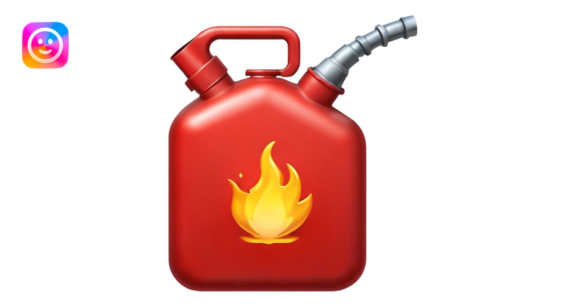 2d red gas can ios emoji emoji | AI Emoji Generator