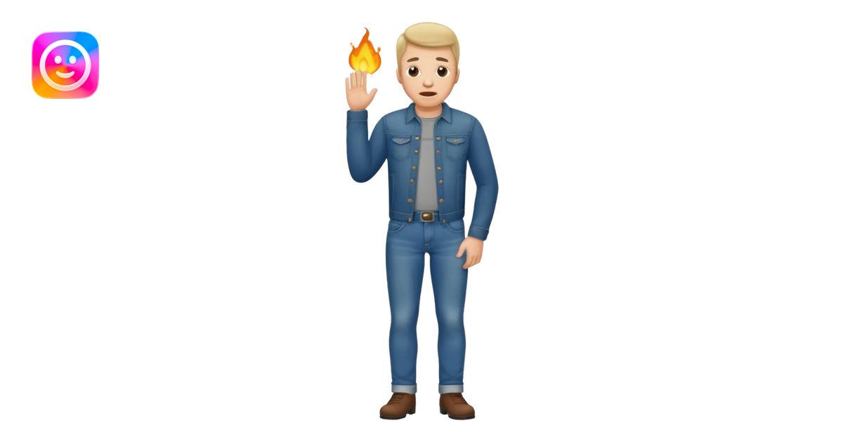 a man farting by his butt emoji | AI Emoji Generator