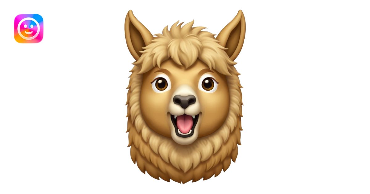 golden llama head screaming "RAID" with it in a chat bubble emoji | AI ...