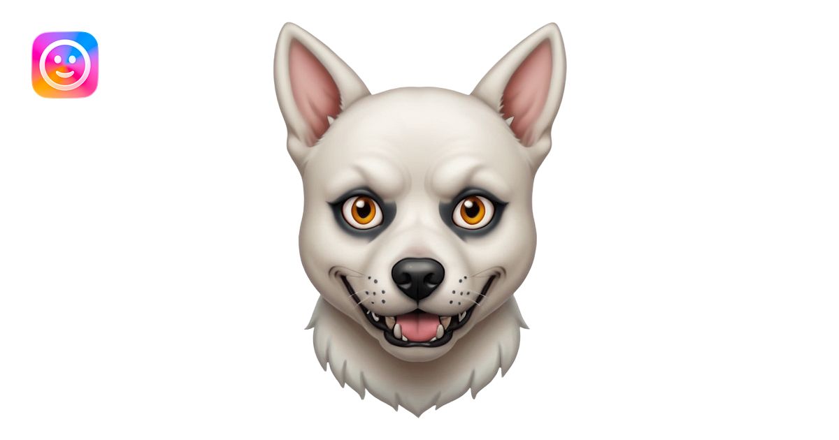 tattooed scary looking dog with heavy face tattoes, white dog and ...