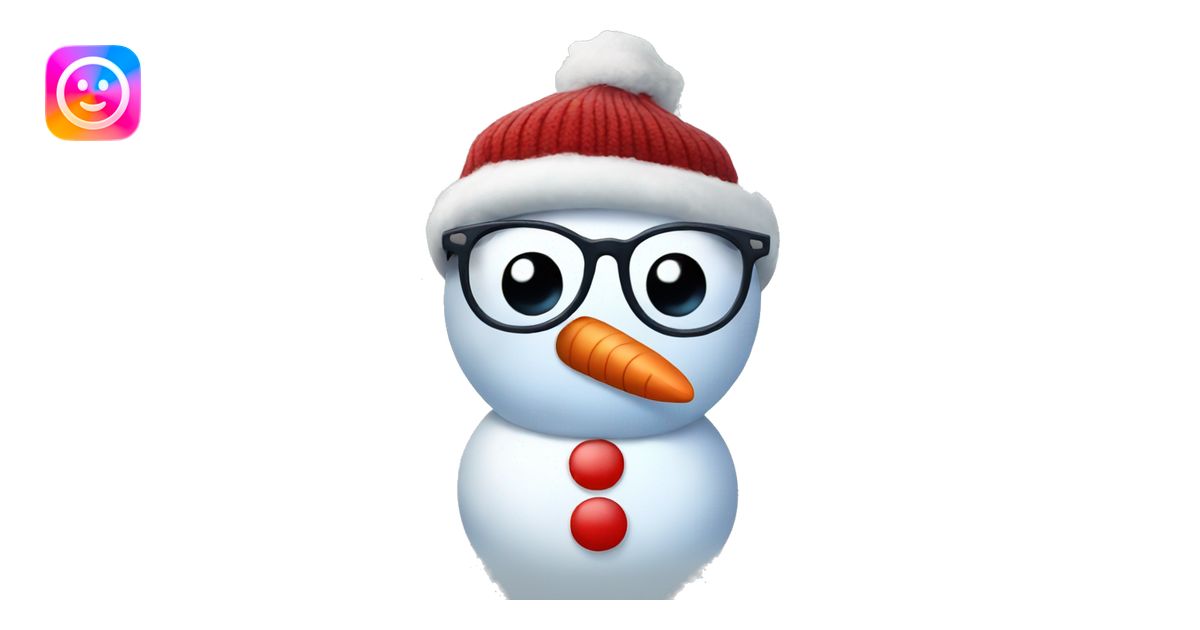 A snowman with glasses emoji | AI Emoji Generator
