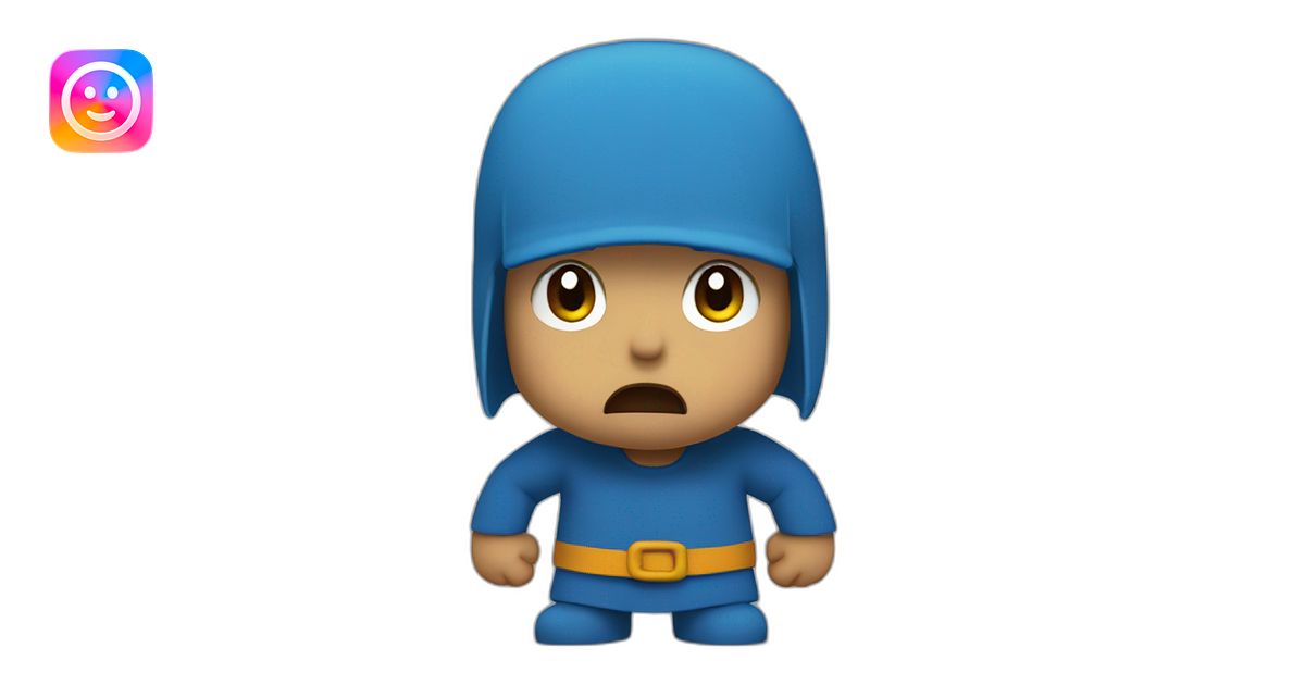 Pocoyo Angry emoji | AI Emoji Generator