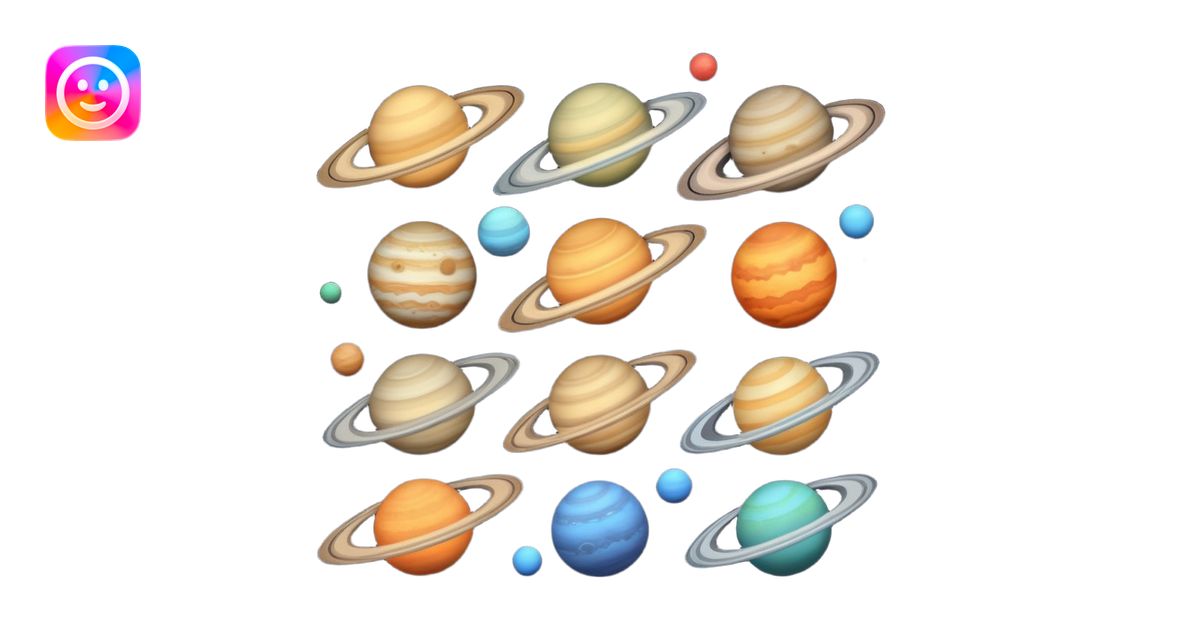 Aline all the planets in a straight line 8 only emoji | AI Emoji Generator