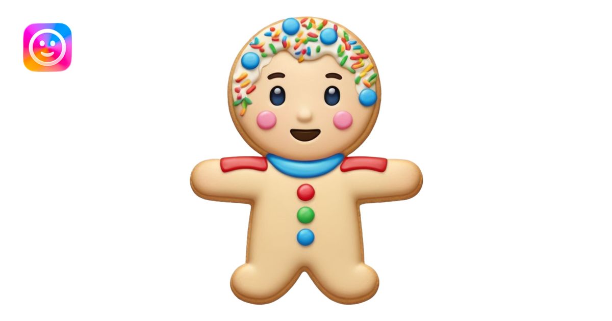 Frosted Cookie Man with sprinkles emoji | AI Emoji Generator
