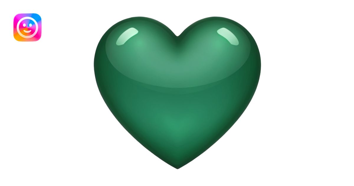 dark green heart emoji with sharp edges emoji | AI Emoji Generator