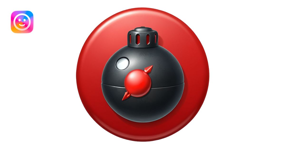 Bomb button emoji | AI Emoji Generator