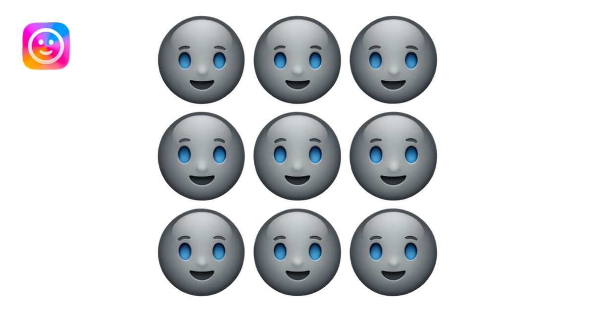 Gray circle emoji | AI Emoji Generator