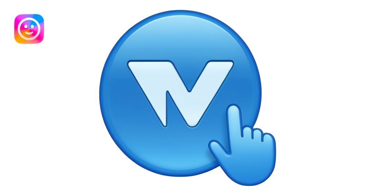 Make me a insta blue tick emoji emoji | AI Emoji Generator