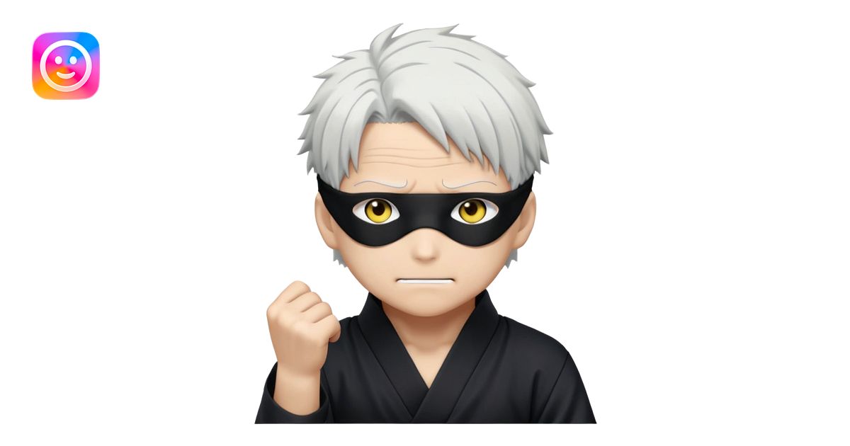 Satoru Gojo from Jujutsu Kaisen, white hair, blindfold, confident smirk ...