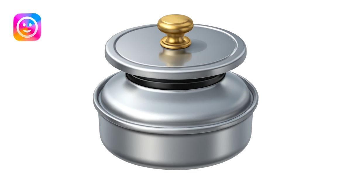 Pot Lid with a knob without a pot emoji | AI Emoji Generator
