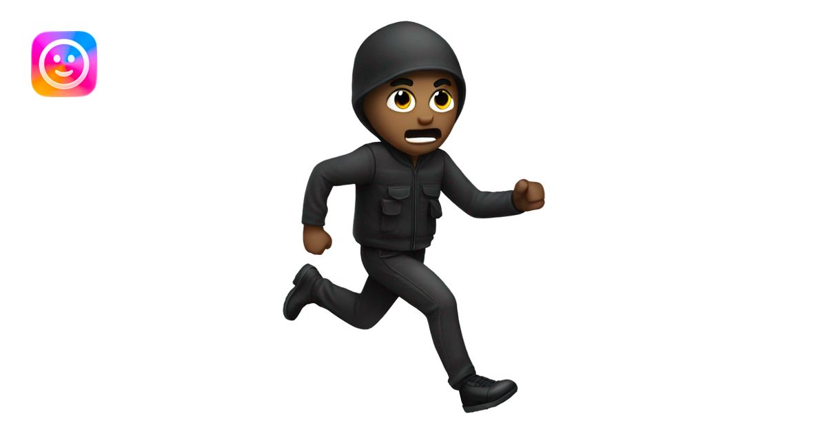 Robber running emoji | AI Emoji Generator
