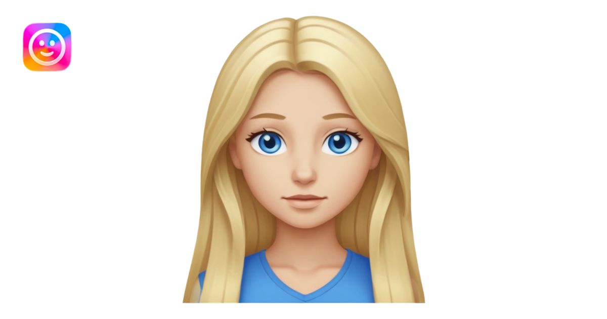 Skylar Shaye with long blonde hair emoji | AI Emoji Generator