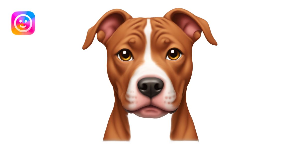 Red pit bull emoji | AI Emoji Generator