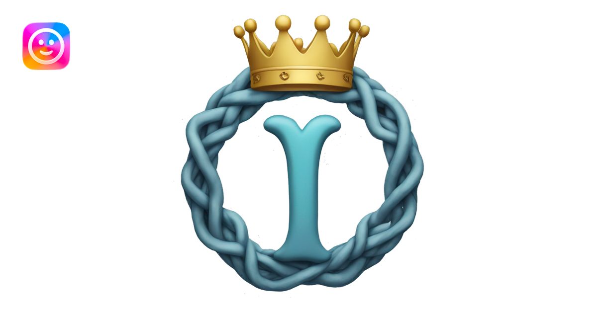 infinite logo and crown emoji | AI Emoji Generator